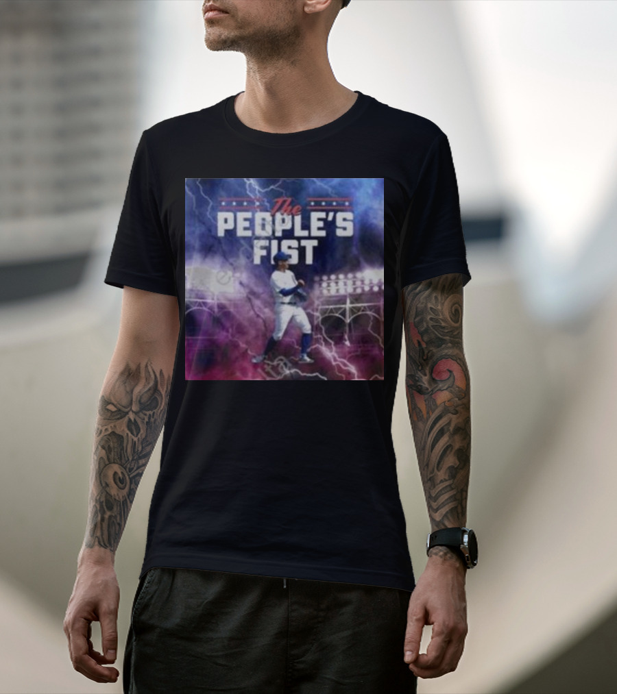 Chicago Cubs The People’s Fist Player Lightning Field T-Shirt
