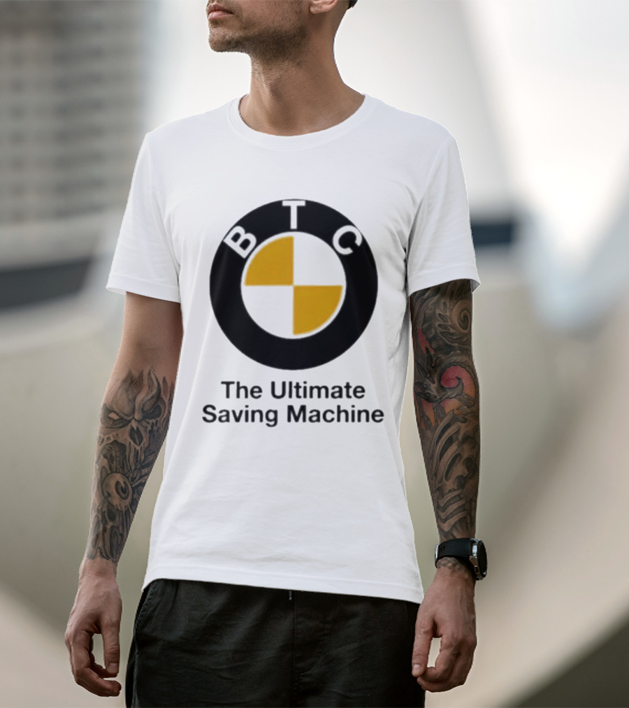 BTC The Ultimate Saving Machine Bitcoin Crash Test Dummy T-Shirt