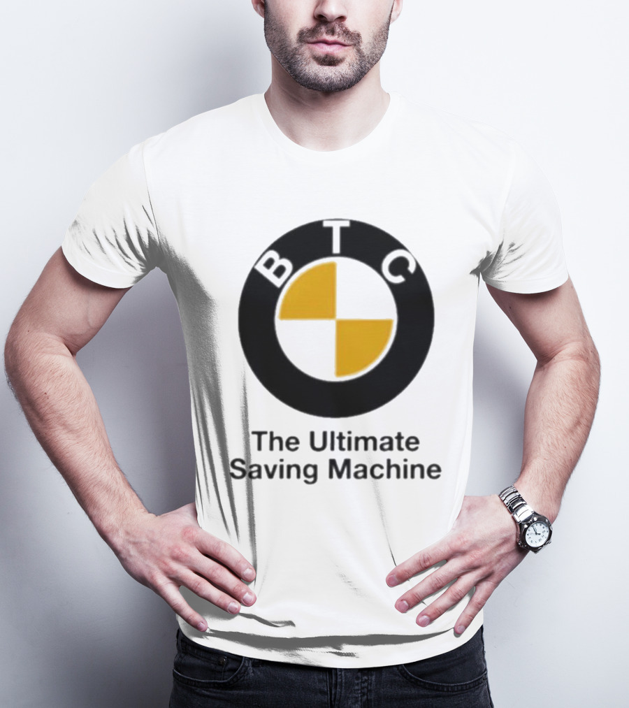 BTC The Ultimate Saving Machine Bitcoin Crash Test Dummy T-Shirt