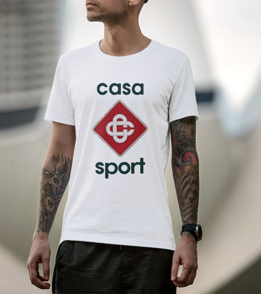 Casablanca Casa Sport Iconic Red Emblem T-Shirt