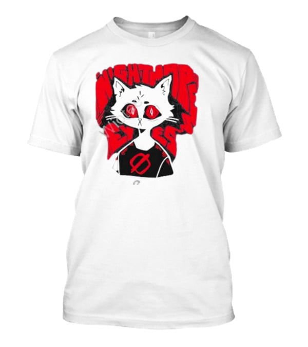 Nightmare Eyes Cat With Red Eyes And Zero T-Shirt