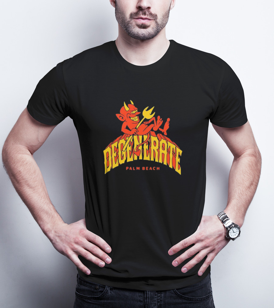 Degenerate Devil Palm Beach T-Shirt