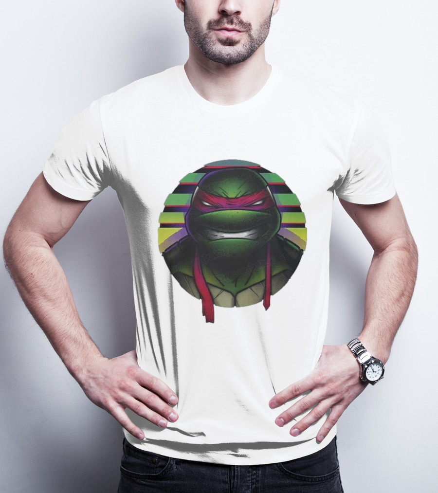 Raph Mutant Red Ninja Retro Stripes T-Shirt