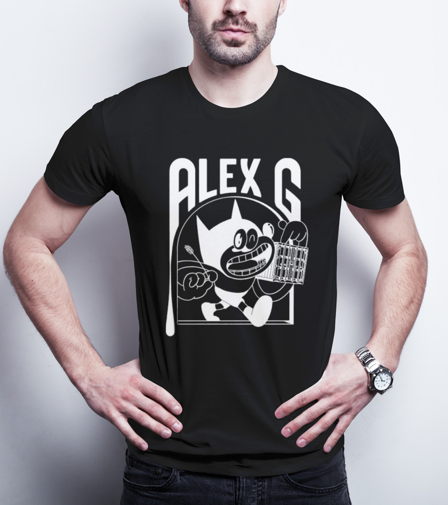 Alex G Cartoon Character With Keytar T-Shirt