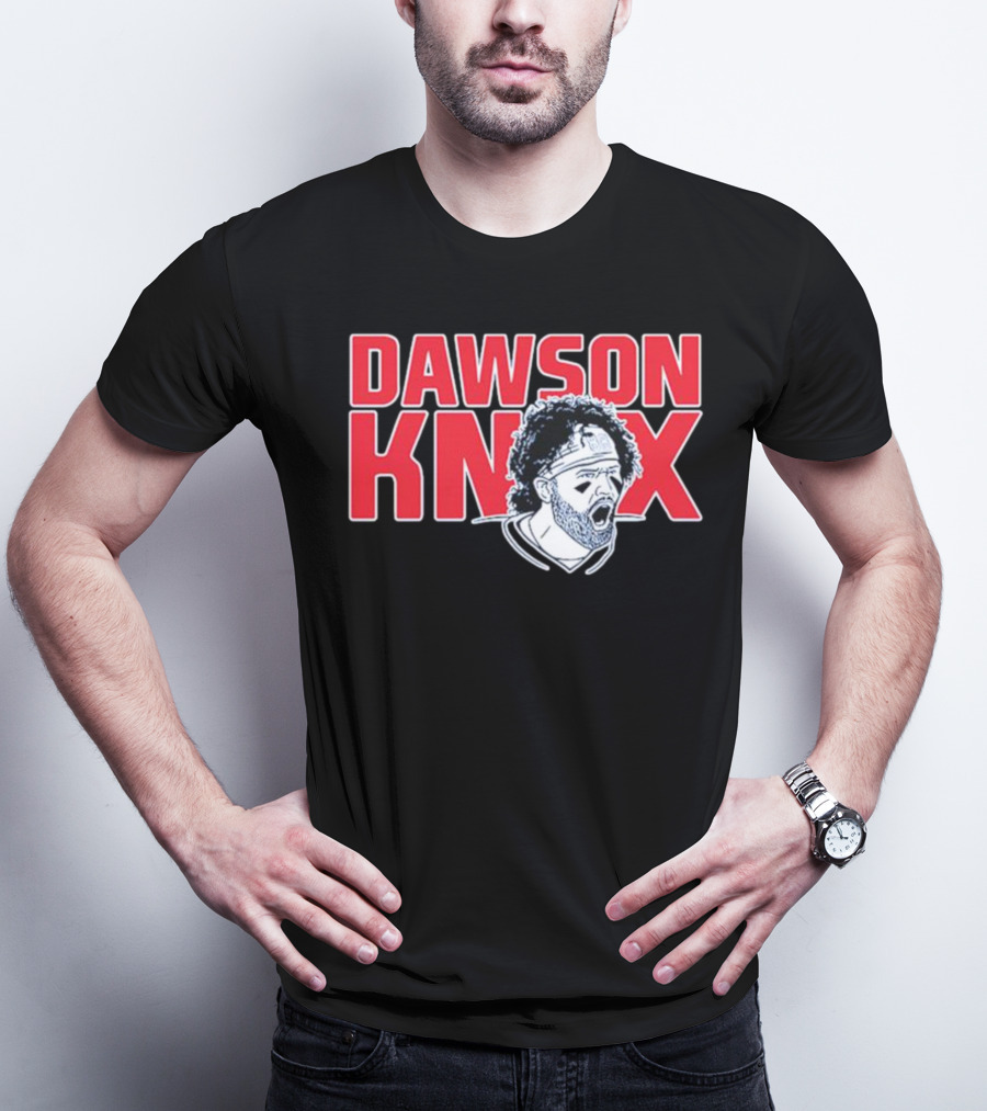 Dawson Knox Roaring Athlete Portrait Headband T-Shirt