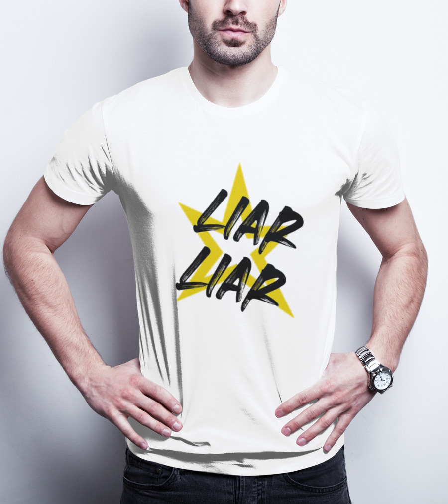 Liar Liar Yellow Star Background T-Shirt