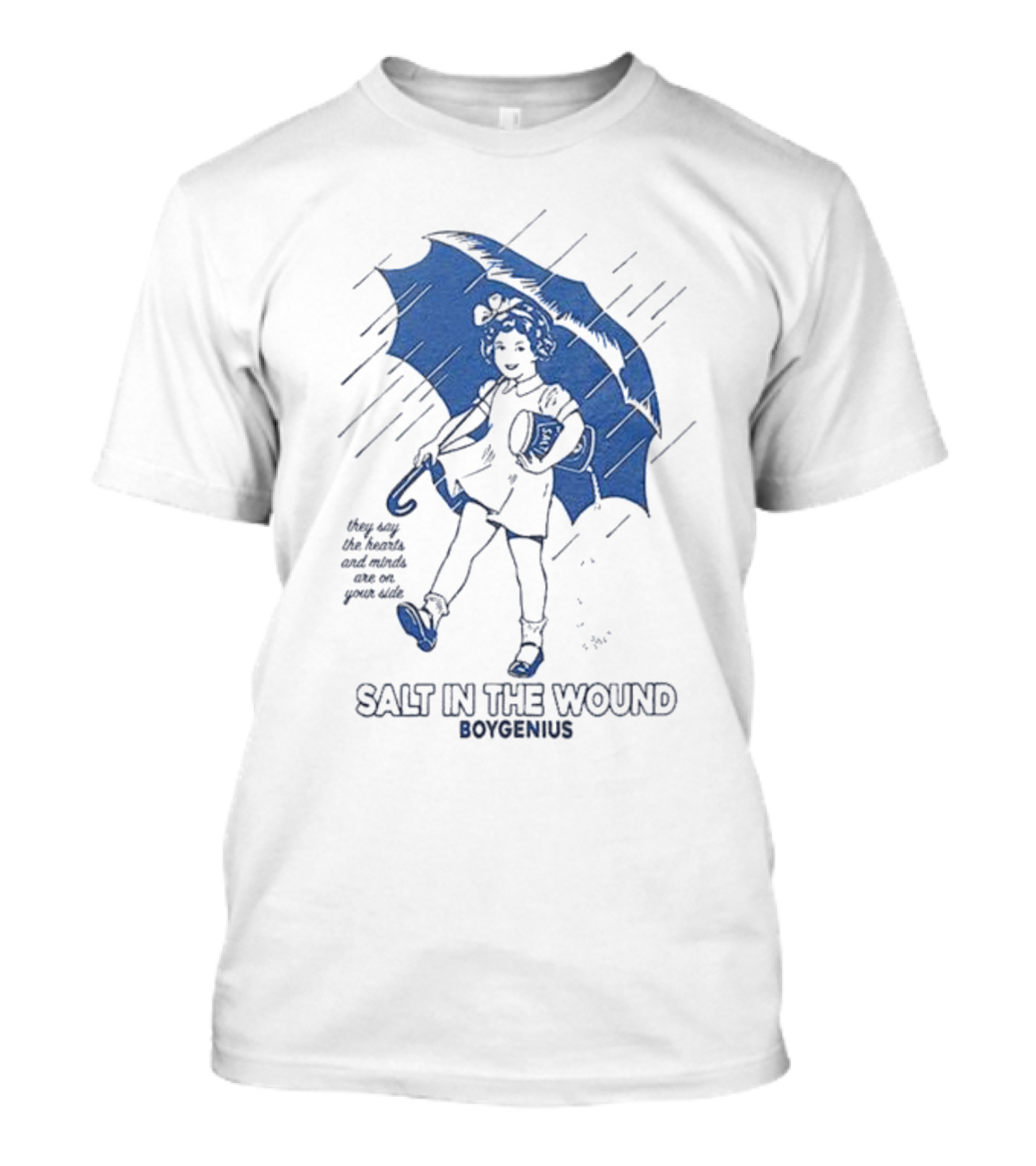 Salt In The Wound Boygenius They Say The Hearts And Minds Are On Your Side Silhouette Umbrella T-Shirt