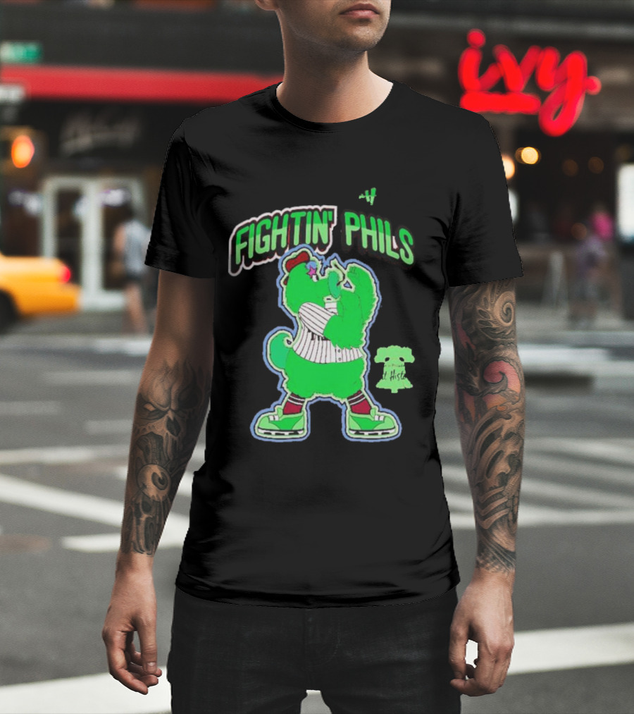 FIGHTIN' PHILS Neon Mascot Art History T-Shirt