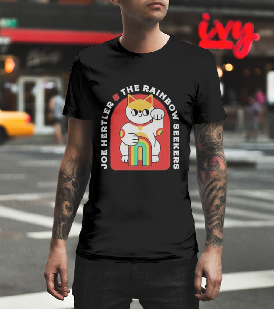 JOE HERTLER AND THE RAINBOW SEEKERS LUCKY CAT T-Shirt