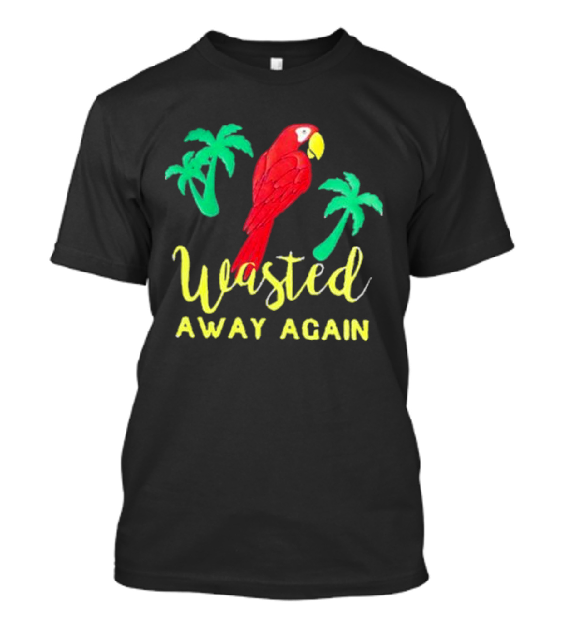 RIP Jimmy Buffett Wasted Away Again Parrot Palm Trees T-Shirt