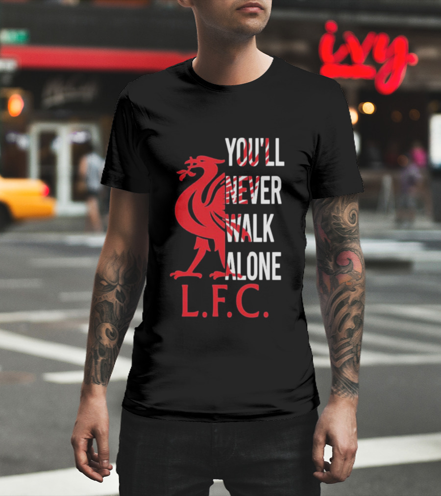 LFC You'll Never Walk Alone Liverpool Football Club Crest T-Shirt