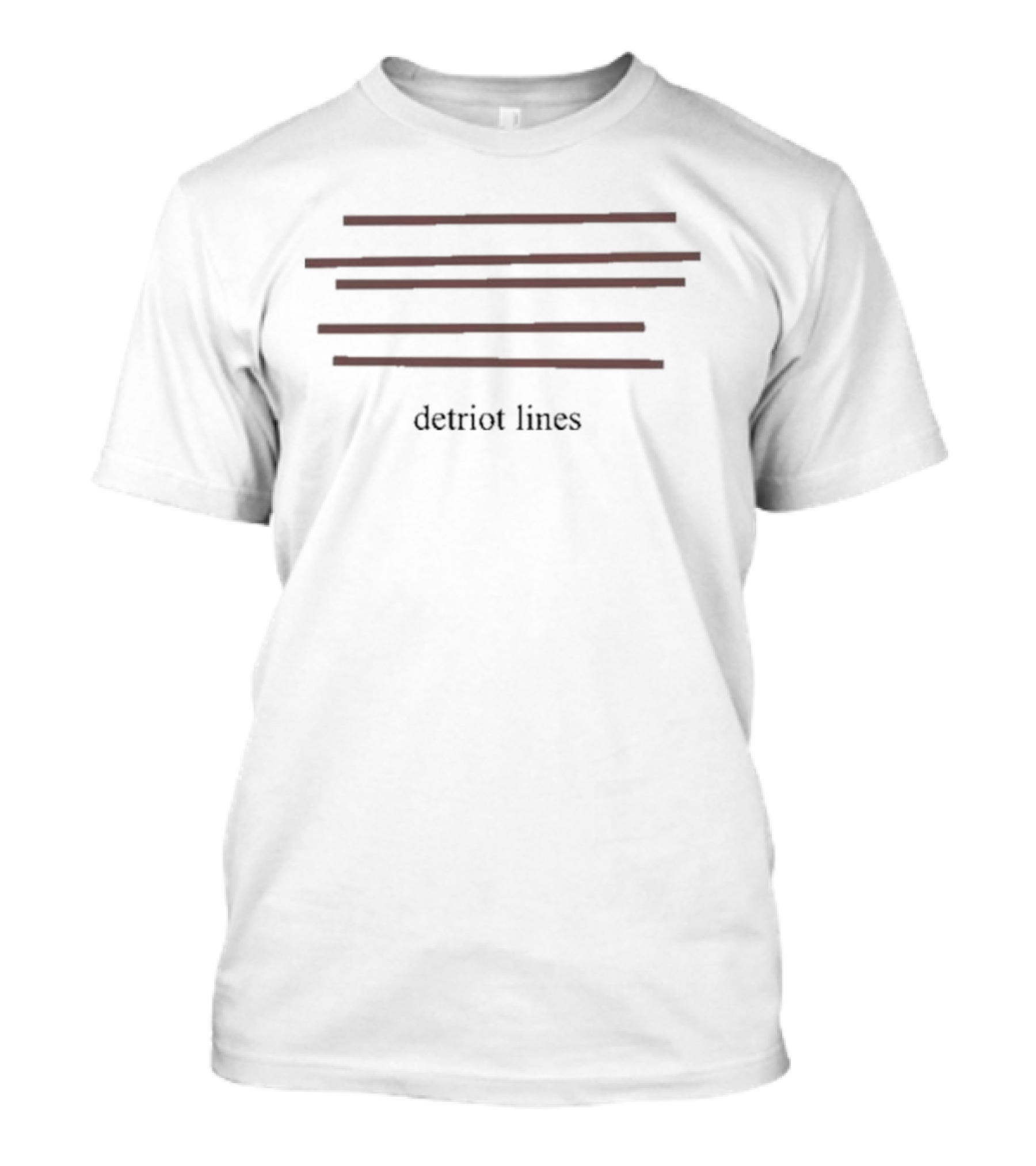 Detriot Lines Limited Classic Red Horizontal Stripes T-Shirt