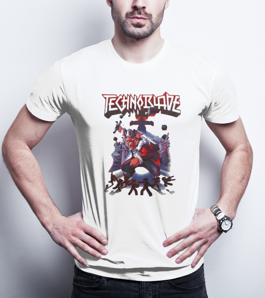 Technoblade Warrior Pig With Sword And Crown T-Shirt