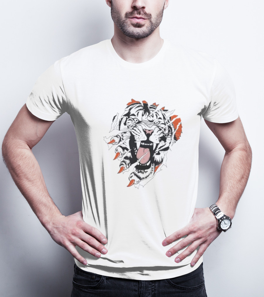 Cin Roar Lion's Fierce Mane And Claws T-Shirt