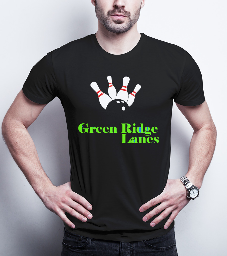 Green Ridge Lanes Bowling Alley Strikes And Pins T-Shirt