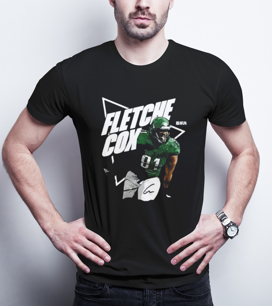 NFLPA Fletcher Cox 91 Nick Sirianni Signature T-Shirt