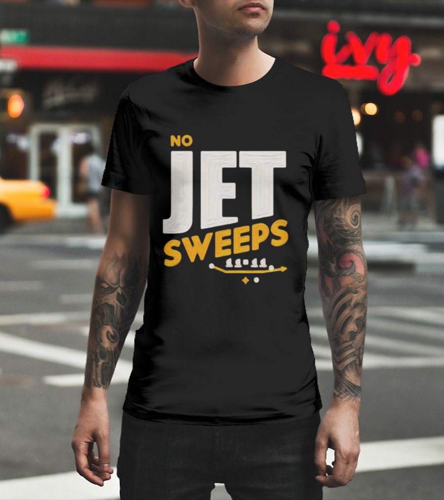 No Jet Sweeps 11 11 Football Play Diagram T-Shirt
