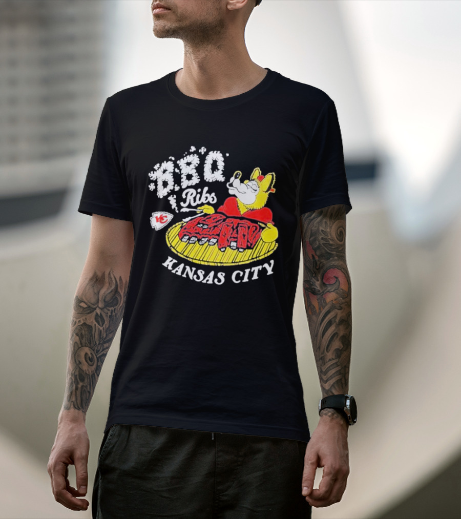 BBQ Ribs Kansas City Chiefs BBQ Dog Kansas City T-Shirt
