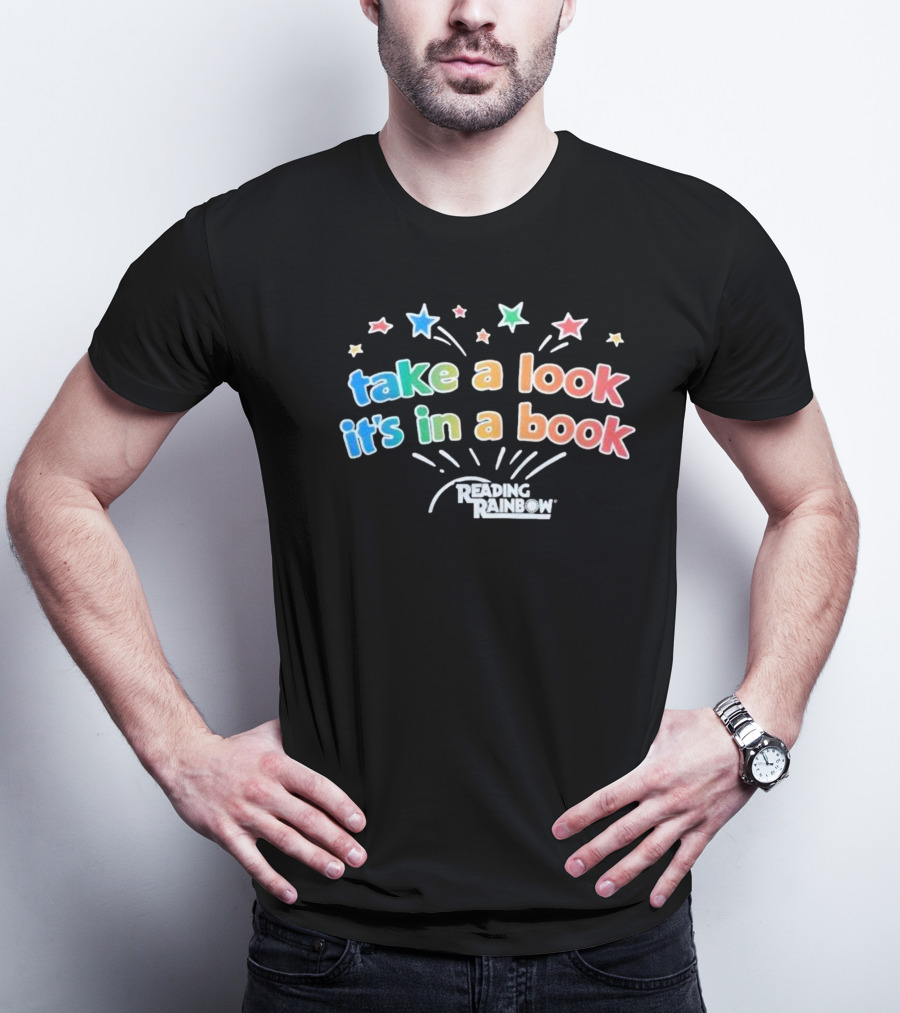Take A Look It's In A Book Reading Rainbow Stars T-Shirt