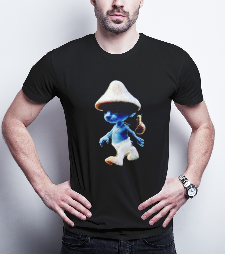 Smurf Cat Funny Mushroom Hat Character T-Shirt