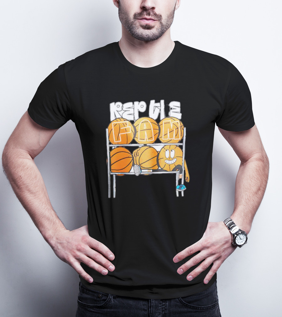 Rep The Fam Volleyball Basketball Balls Cartoon T-Shirt