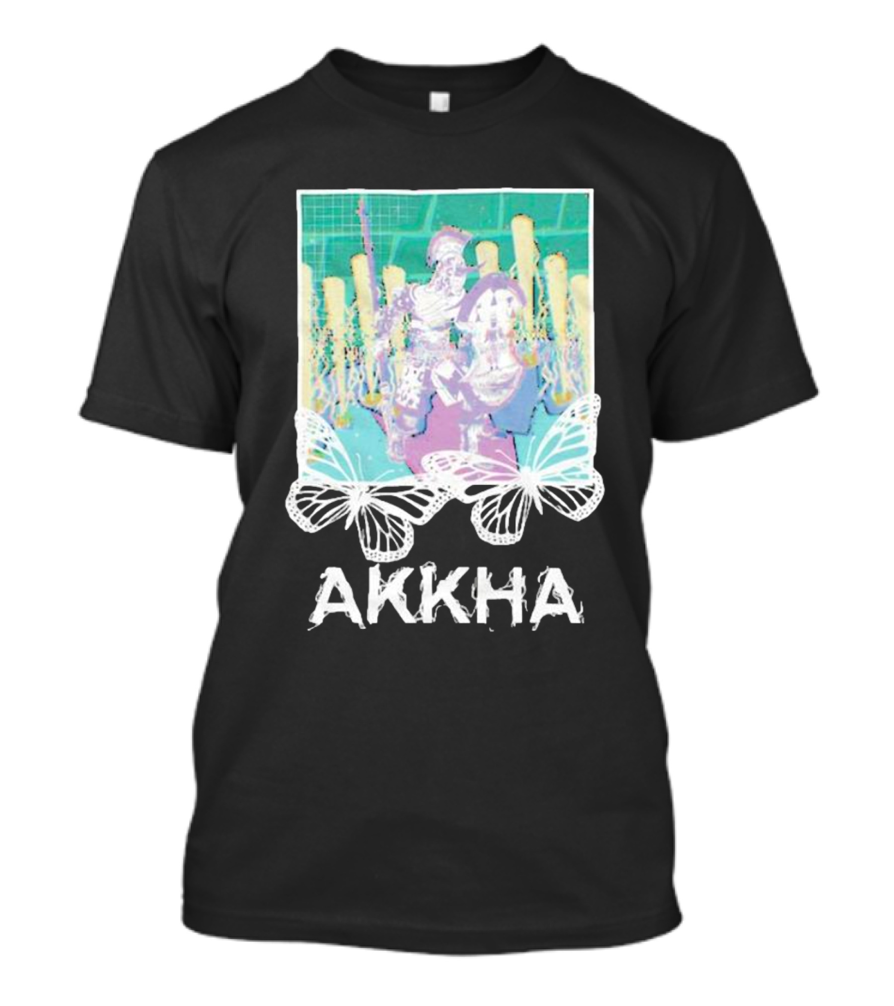 Akkha Warrior With Butterflies And Spartan T-Shirt