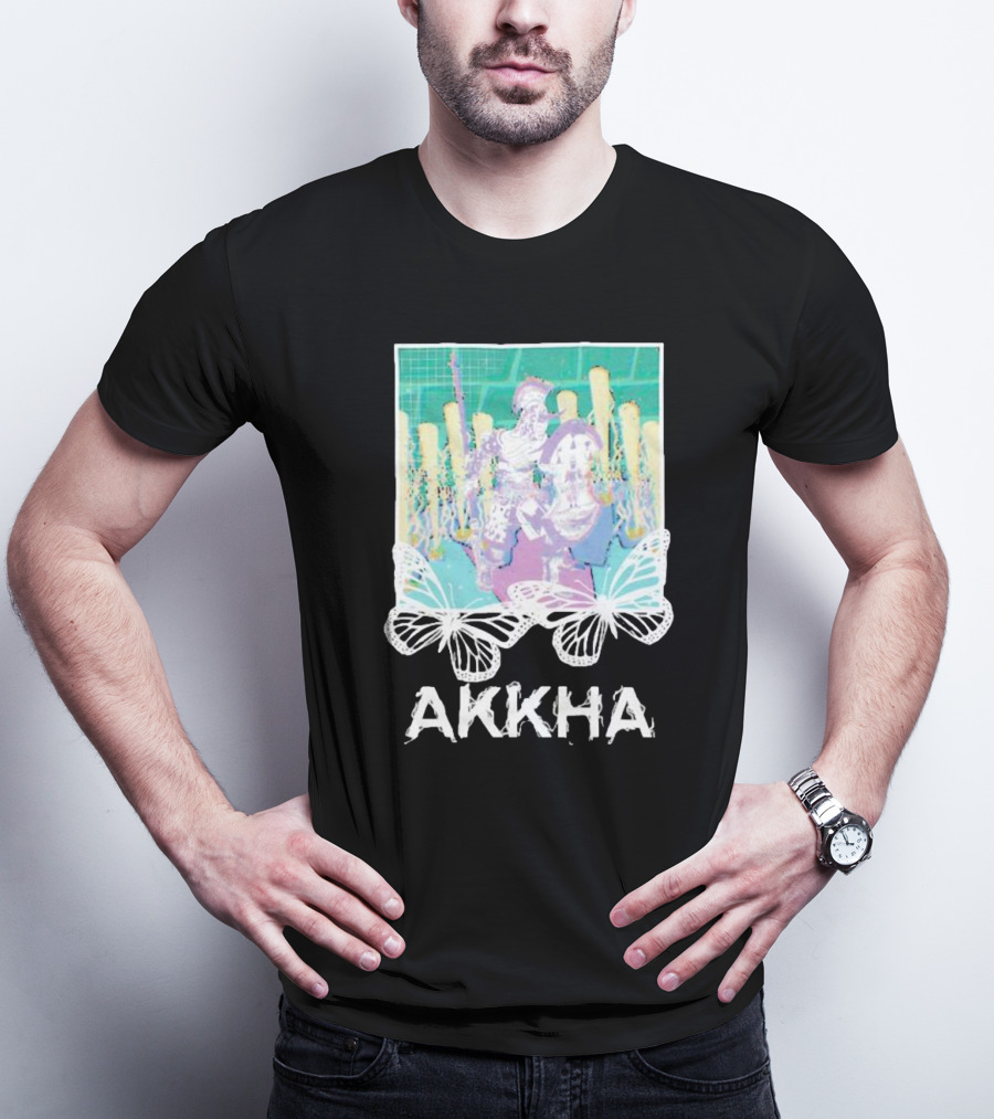 Akkha Warrior With Butterflies And Spartan T-Shirt
