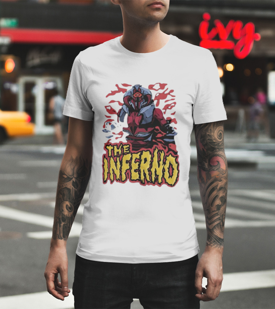 Zuk The Inferno Warrior With Fiery Background T-Shirt