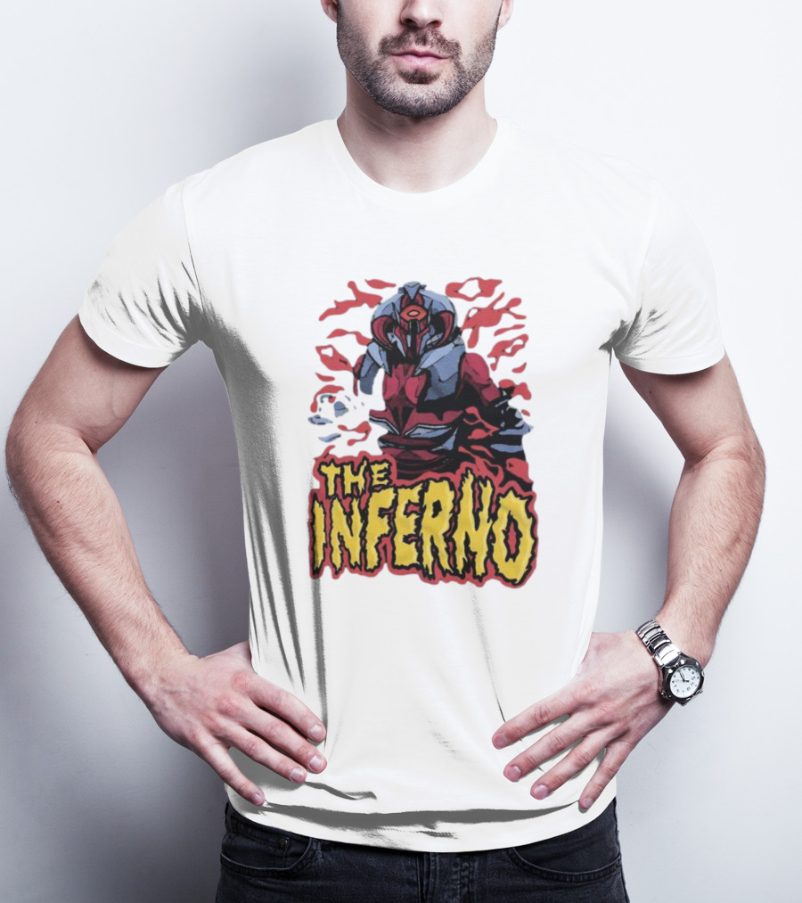 Zuk The Inferno Warrior With Fiery Background T-Shirt