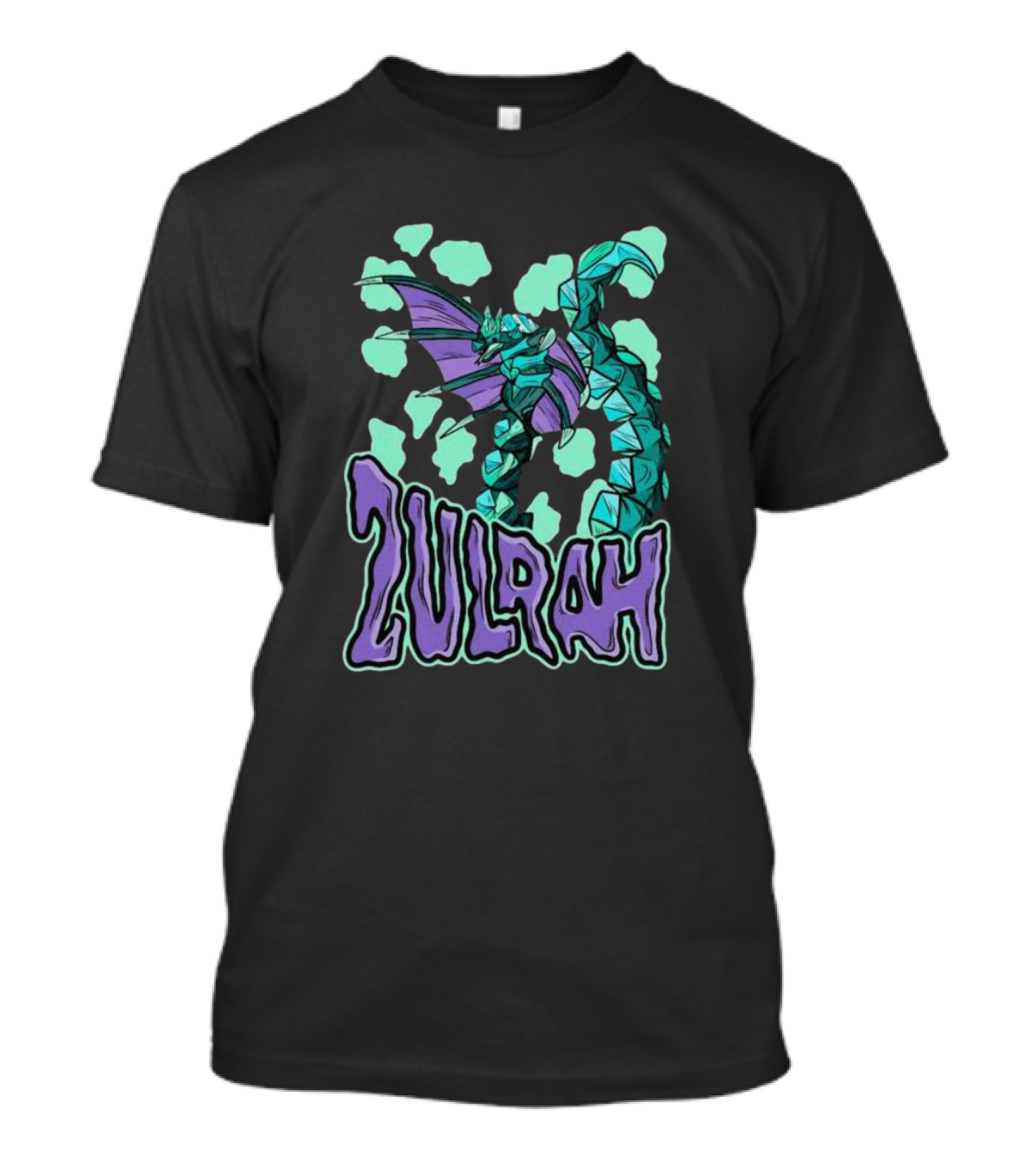 Zulrah Serpent Dragon Purple And Teal Fantasy T-Shirt