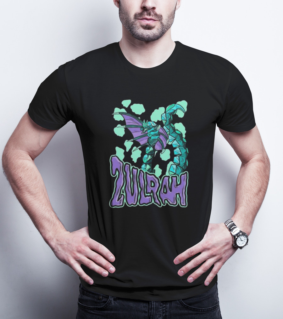 Zulrah Serpent Dragon Purple And Teal Fantasy T-Shirt