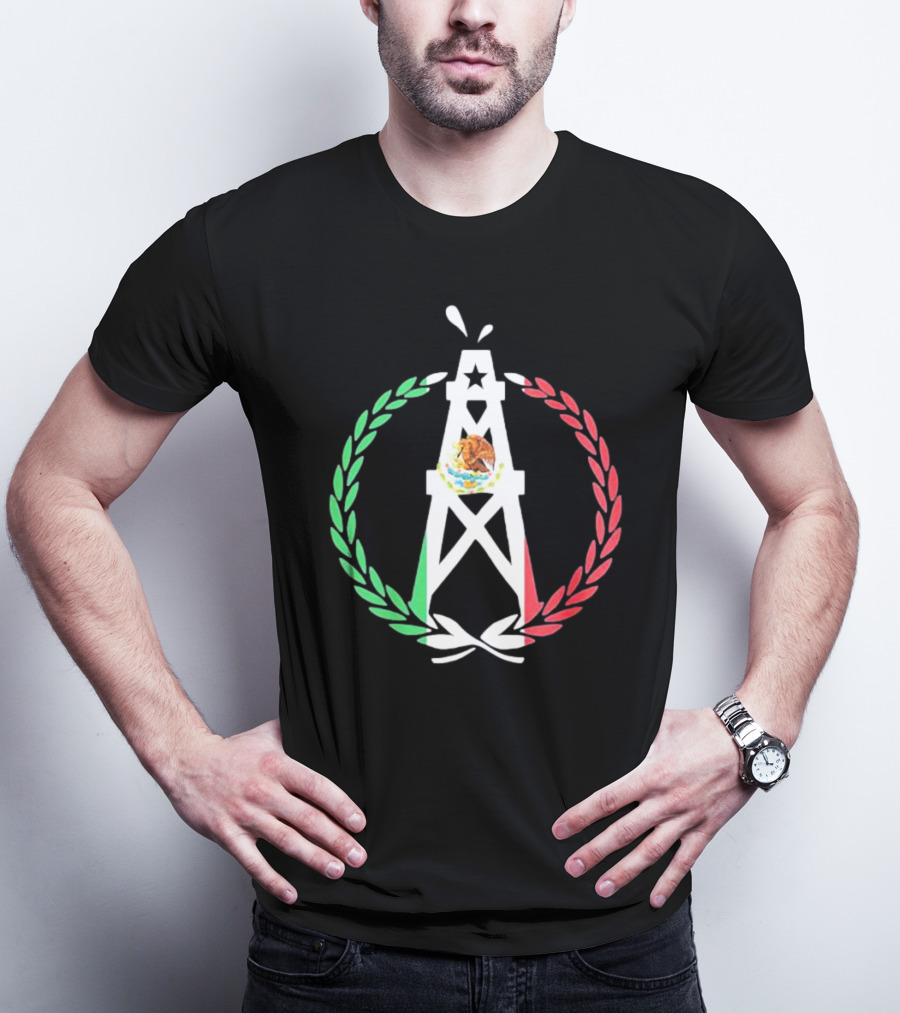 Paul Wall Mexico Flag Oil Rig Emblem T-Shirt