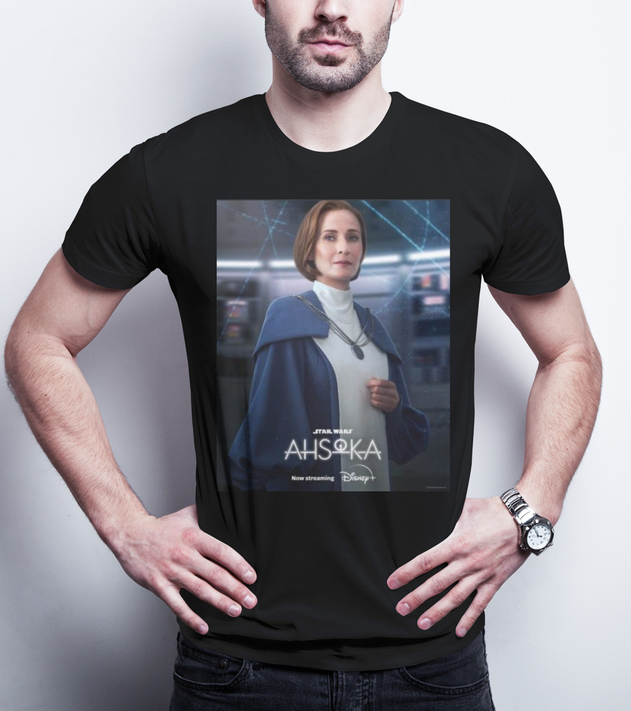 Star Wars Ahsoka Now Streaming Disney Plus Mon Mothma Character T-Shirt