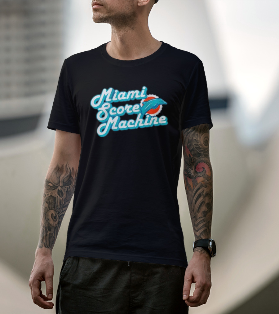 Miami Dolphins Score Machine Retro T-Shirt