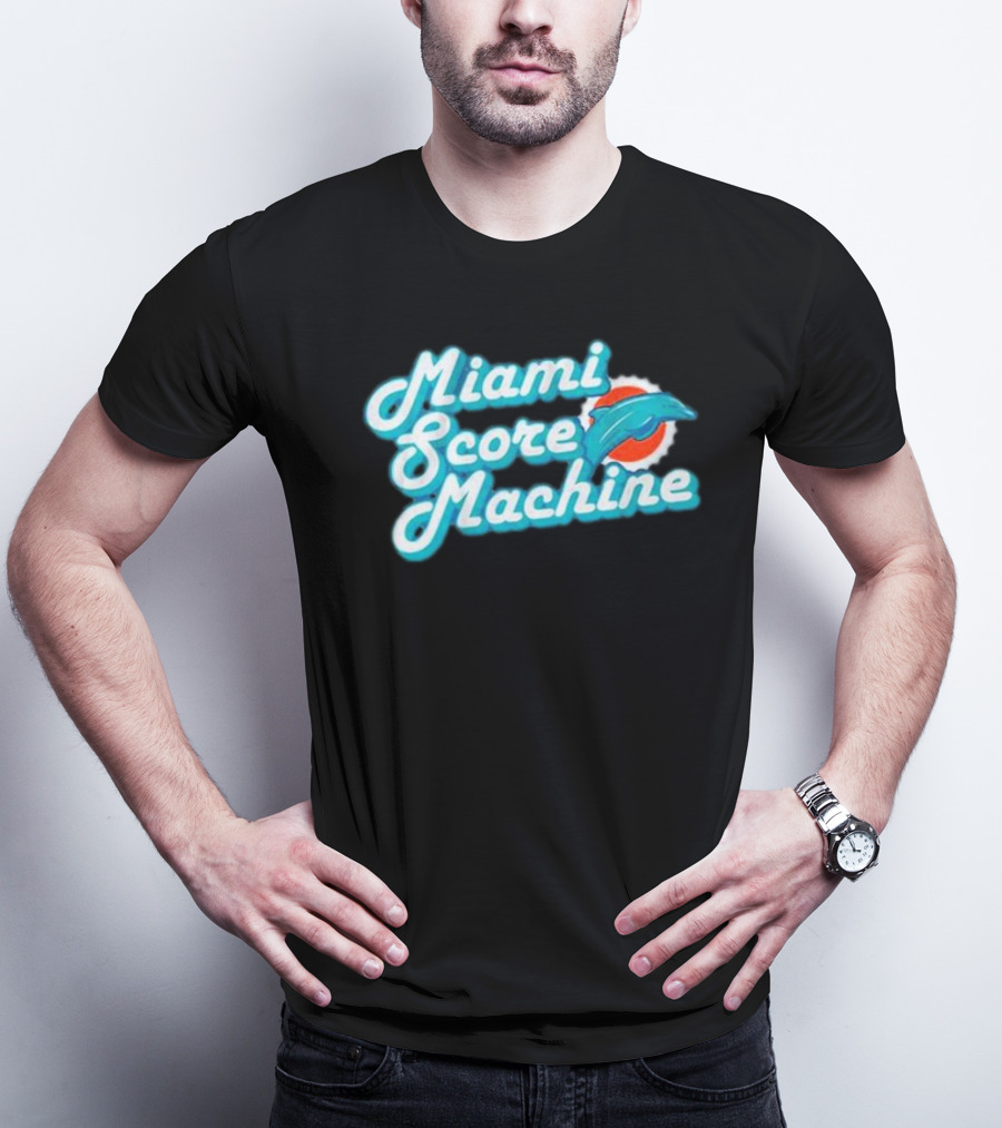 Miami Dolphins Score Machine Retro T-Shirt