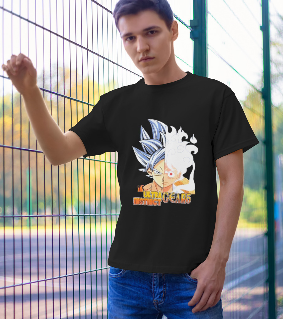 Ultra Instinct Gear 5 Fusion Anime Crossover Duo T-Shirt