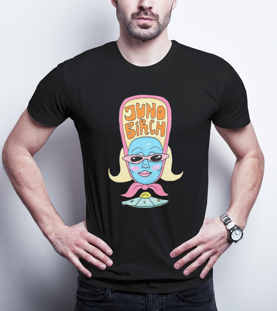 Juno Birch Retro Alien Cartoon T-Shirt