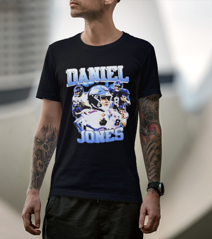 Daniel Jones Ny Giants Football Quarterback Montage T-Shirt