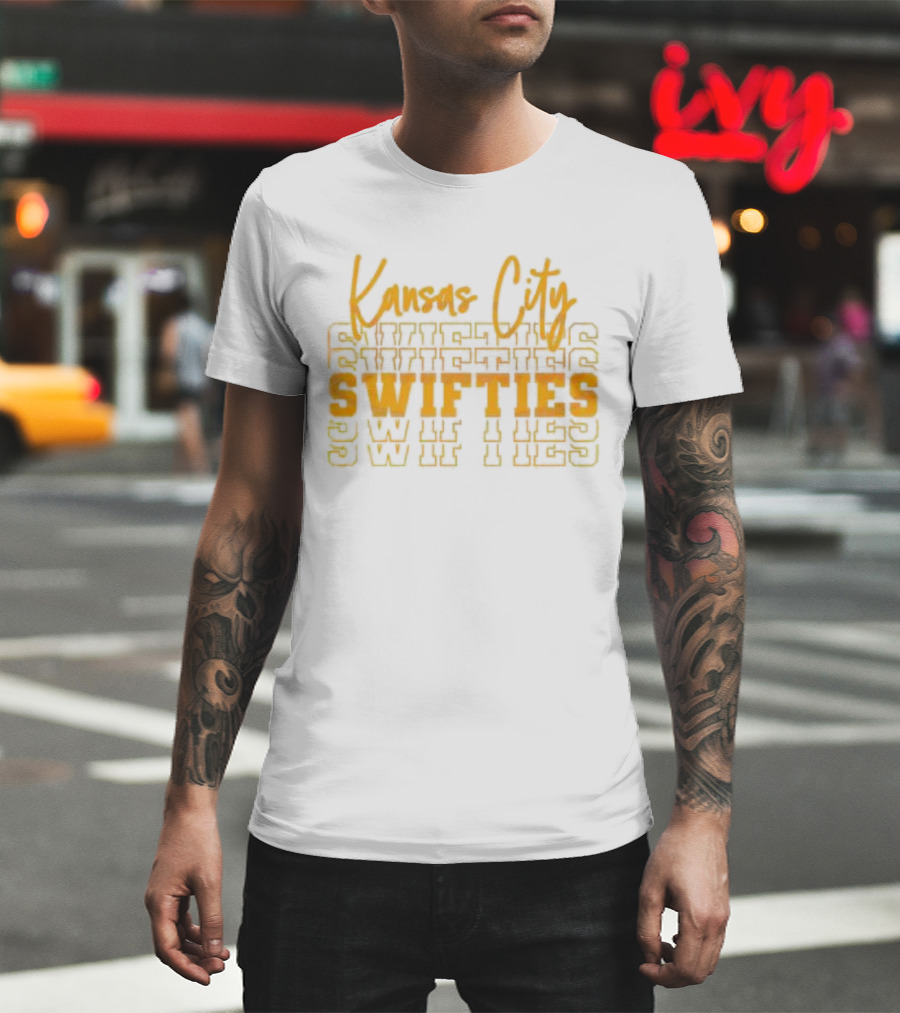 Kansas City Swifties Bold Layered Typography T-Shirt