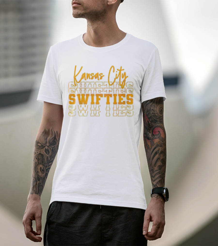 Kansas City Swifties Bold Layered Typography T-Shirt