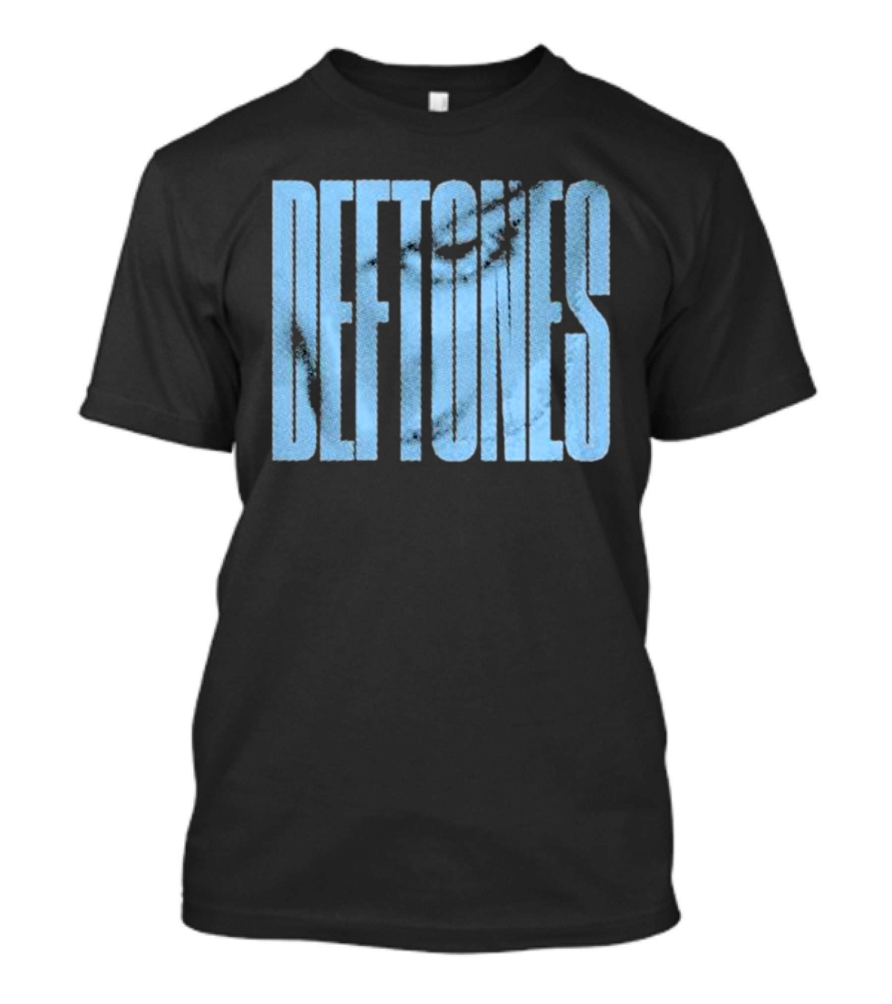 Deftones Around The Fur Blue Halftone Text T-Shirt