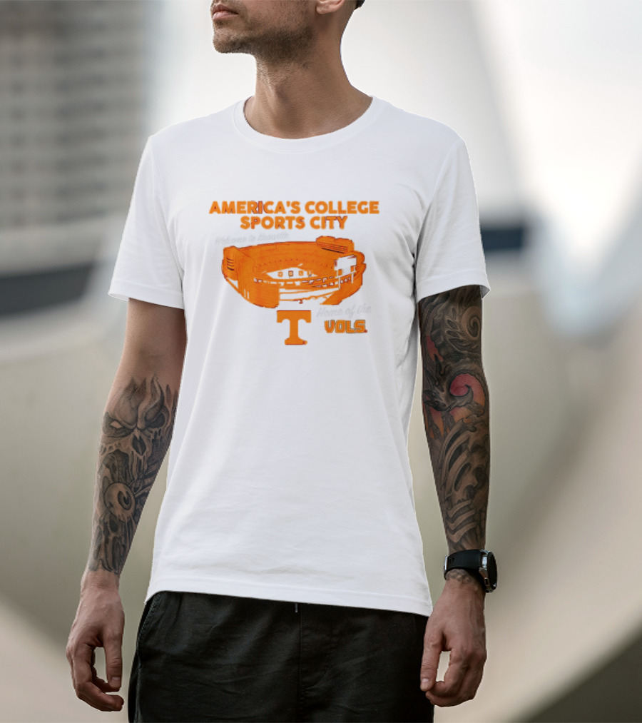 America’s College Sports City Neyland Stadium Tennessee Volunteers Home Of The Vols T-Shirt