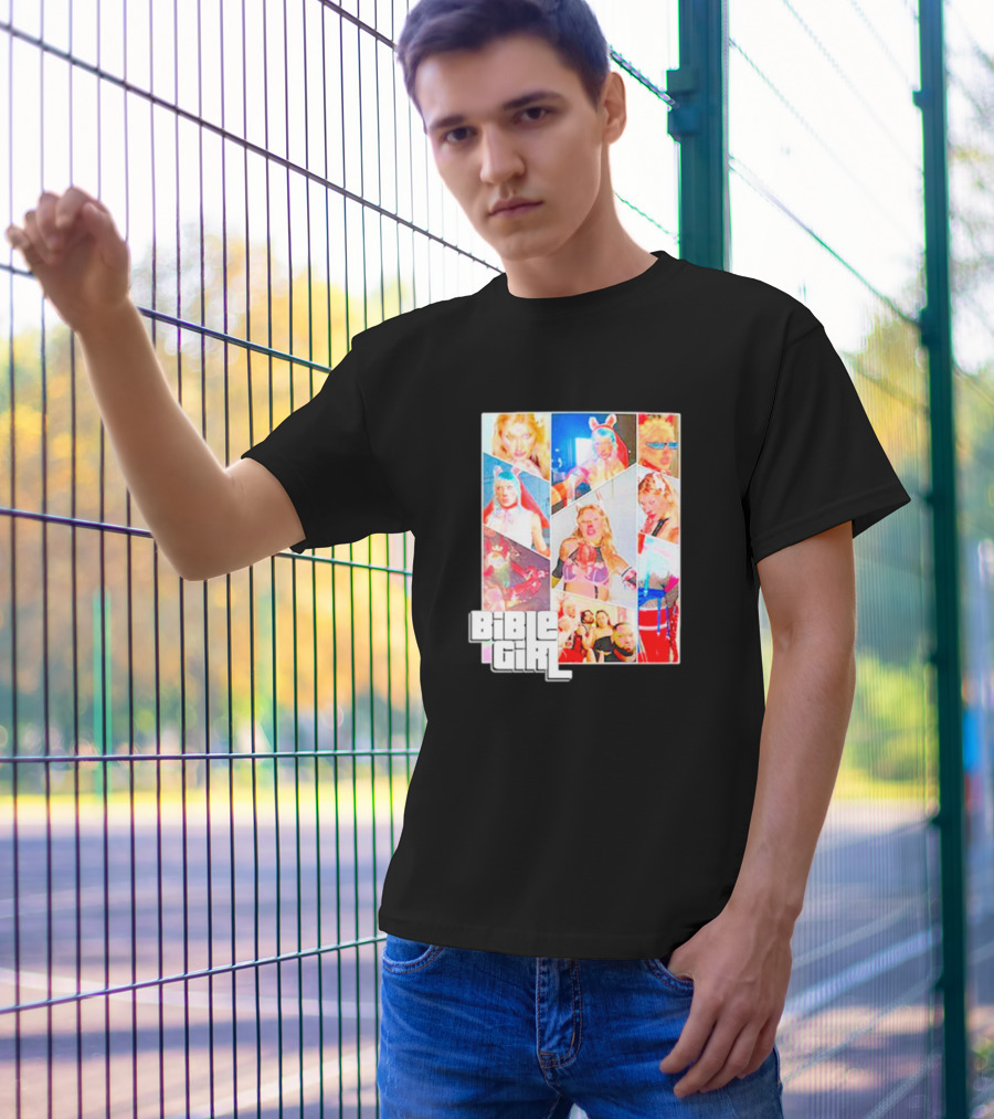 BibleGirl Collage Vibrant Colors Liberty City T-Shirt