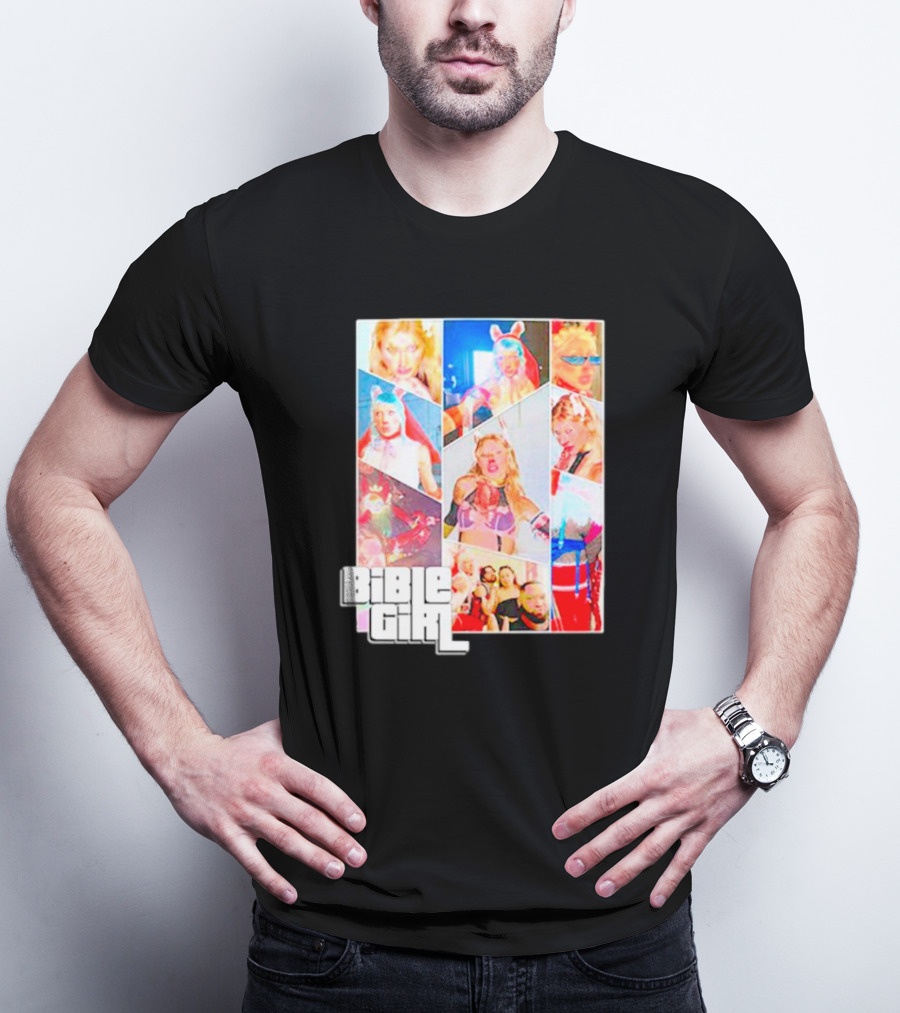 BibleGirl Collage Vibrant Colors Liberty City T-Shirt