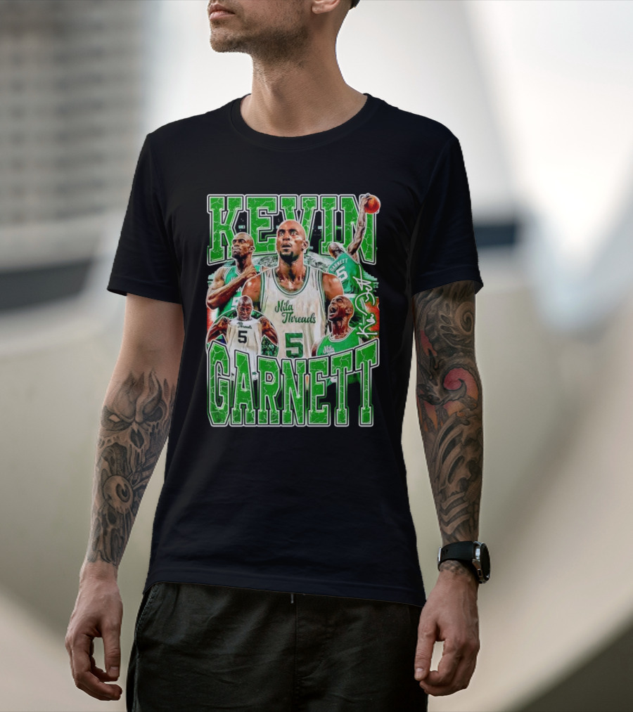 Kevin Garnett Boston Celtics Nila Threads Basketball Legend T-Shirt