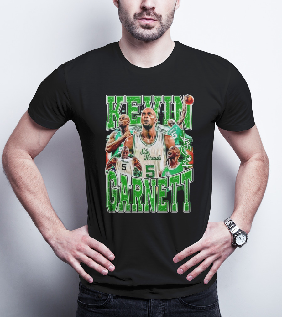 Kevin Garnett Boston Celtics Nila Threads Basketball Legend T-Shirt