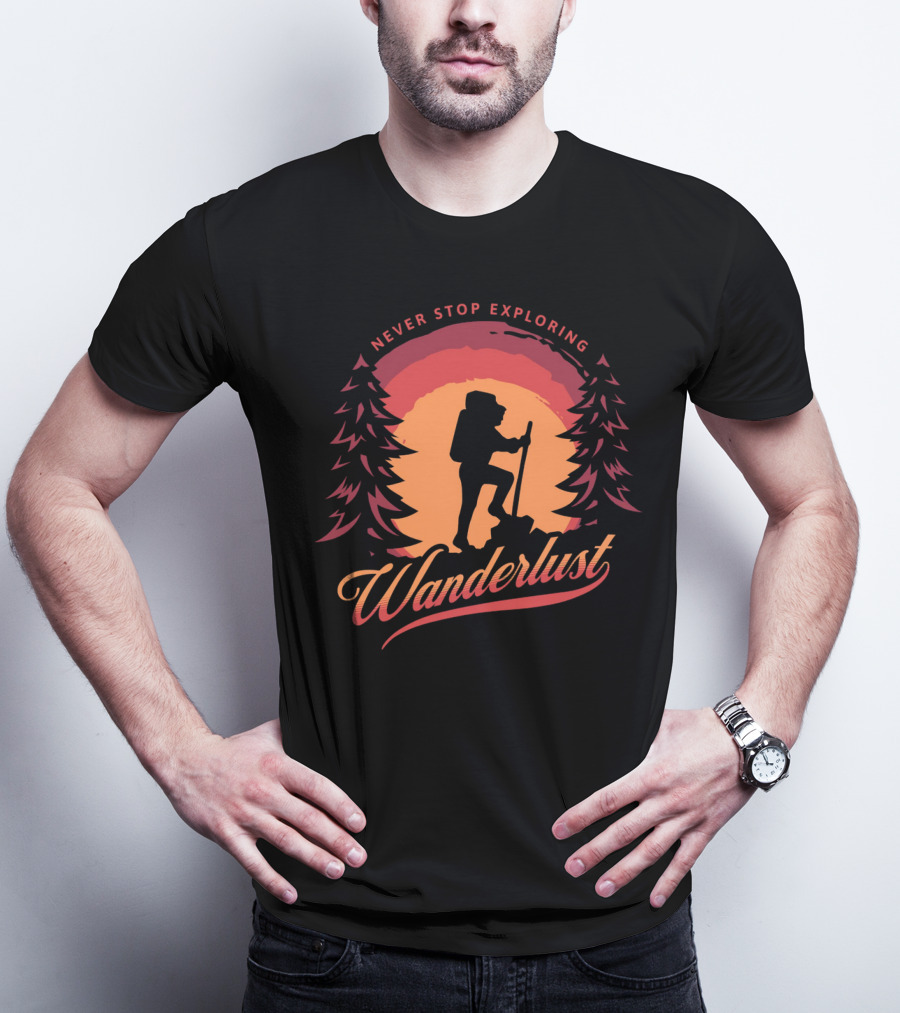Never Stop Exploring Wanderlust T-Shirt