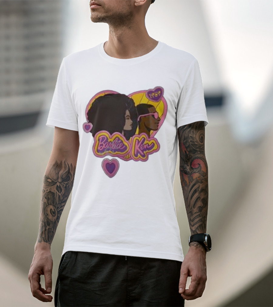 Barbie Ken 1959 New Movie Retro Heart Icons T-Shirt