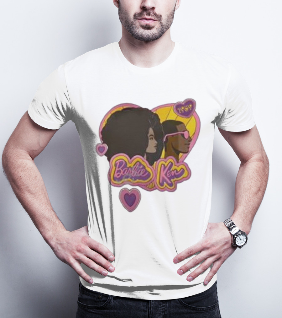 Barbie Ken 1959 New Movie Retro Heart Icons T-Shirt