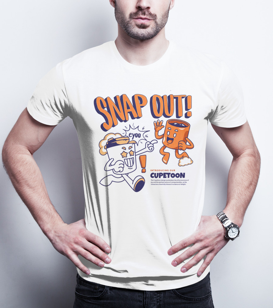 SNAP OUT Introducing Our Cupetoons Joyful Cups Buddies Eyoo T-Shirt